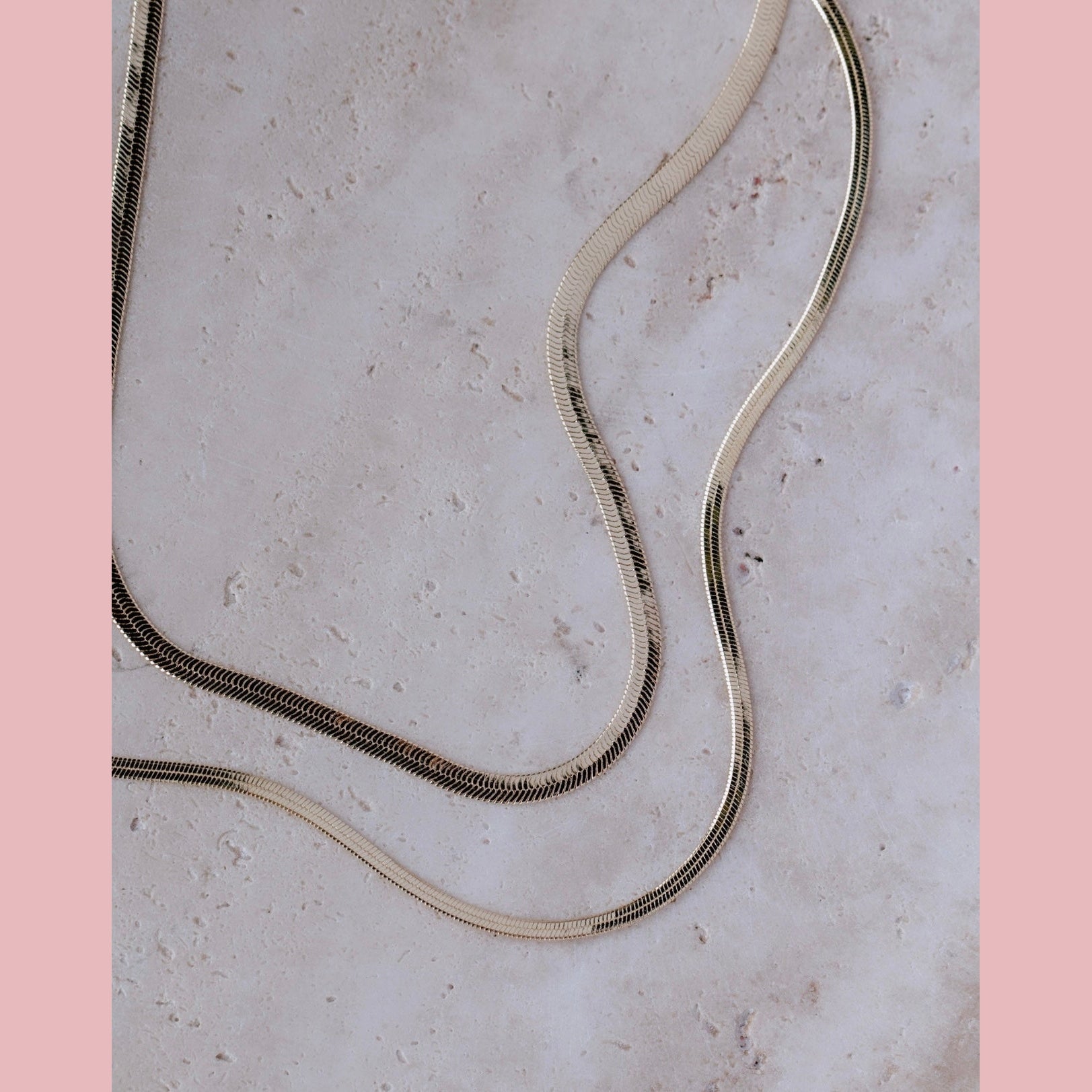 Herringbone Snake Chain Necklace – The Neon Cactus Studio