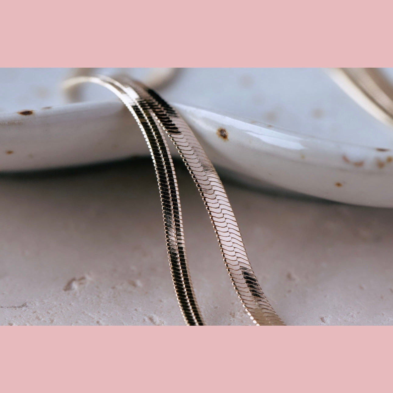 Herringbone Snake Chain Necklace – The Neon Cactus Studio